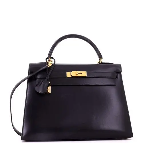 Hermès Kelly Handbag Box Calf With Gold Hardware 32 - Black