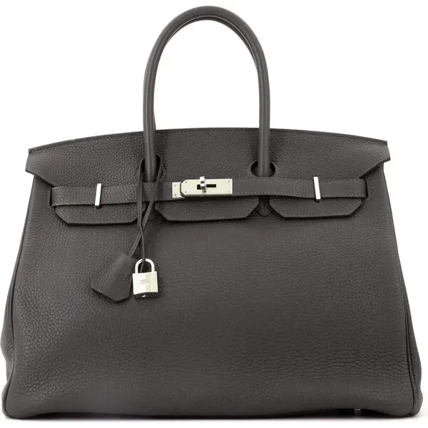Hermès Birkin Handbag Green Togo With Palladium Hardware 35