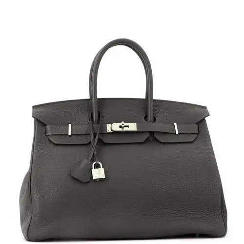 Hermès Birkin Handbag Green Togo With Palladium Hardware 35