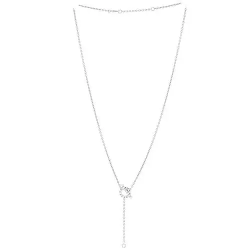 Hermès Finesse Lariat Necklace 18k White Gold And Diamonds - Metallic Silver