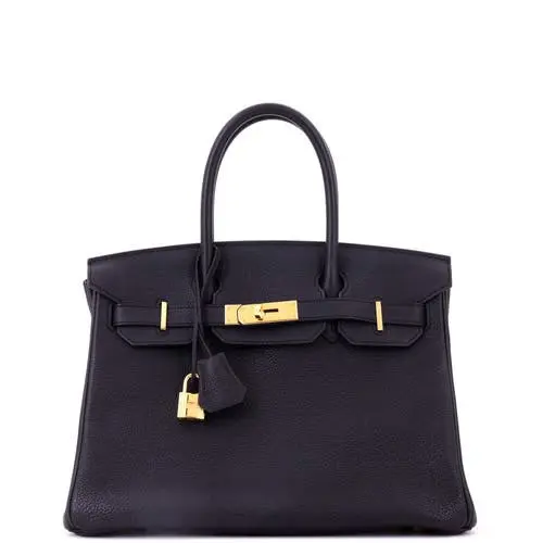 Hermès Birkin Handbag Togo With Gold Hardware 30 - Black
