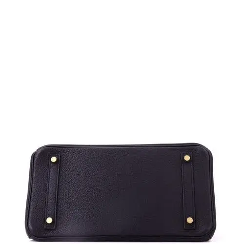 Hermès Birkin Handbag Togo With Gold Hardware 30 - Black