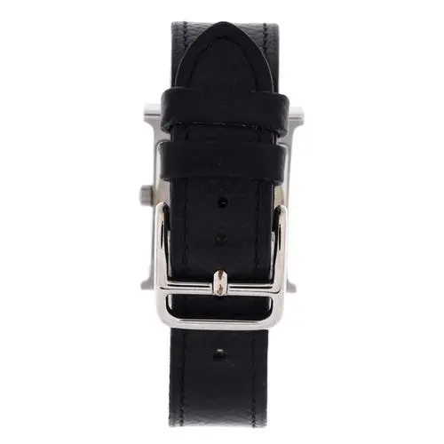 Hermès Heure H Quartz Watch Stainless Steel And Leather 21 - Black