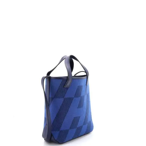 Hermès Cabas H En Biais Tote Canvas With Leather 27