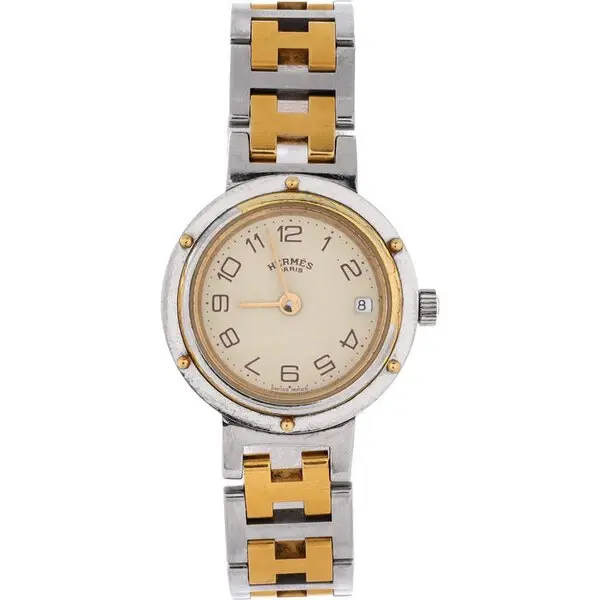 Hermès Clipper Quartz Watch Stainless Steel With Plated Metal 24 - None