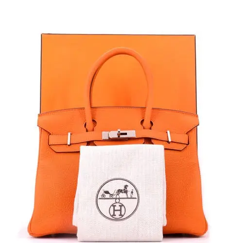 Hermès Birkin Handbag Clemence With Palladium Hardware 30