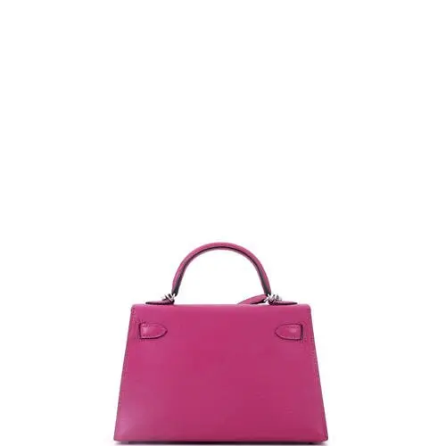 Hermès Kelly Mini Ii Bag Chevre Mysore With Palladium Hardware 20