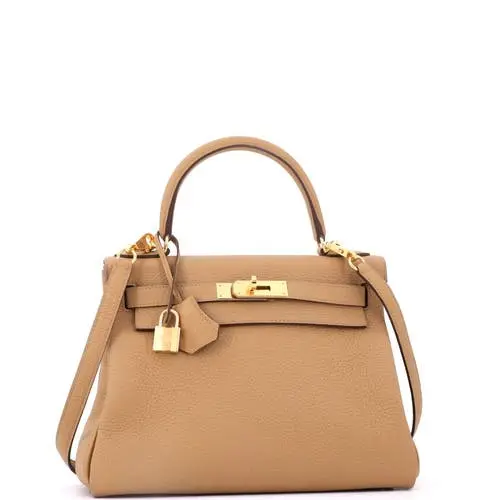 Hermès Kelly Handbag Togo With Gold Hardware 28 - Brown