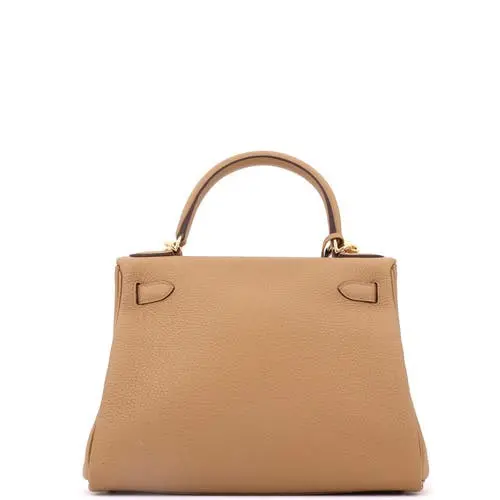 Hermès Kelly Handbag Togo With Gold Hardware 28 - Brown