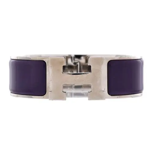 Hermès Clic H Bracelet Enamel Wide - Purple