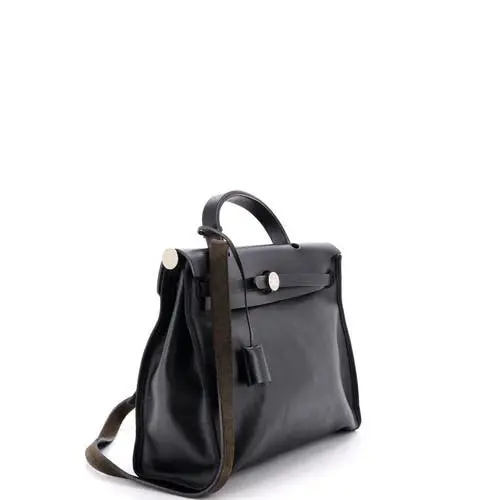 Hermès Herbag Zip Berline Vache Canvas And Leather 31