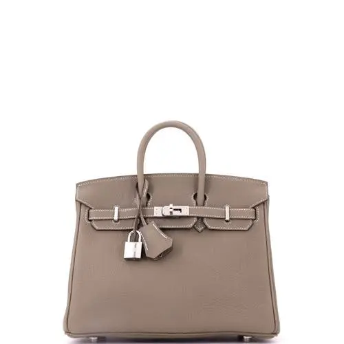 Hermès Birkin Handbag Togo With Palladium Hardware 25 - Grey