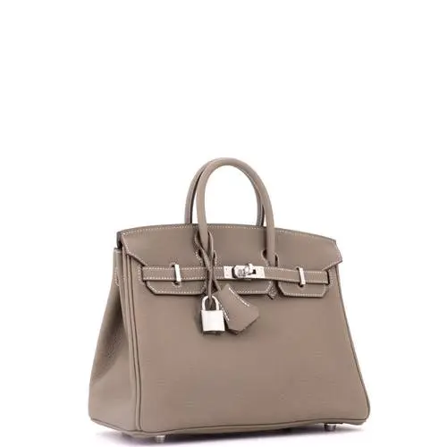 Hermès Birkin Handbag Togo With Palladium Hardware 25 - Grey