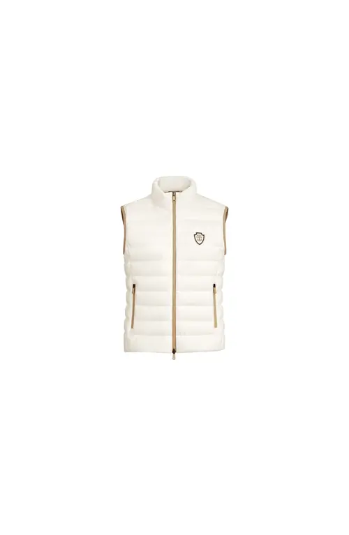 Brunello Cucinelli Techno Cotton Piqué Down Vest With Logo