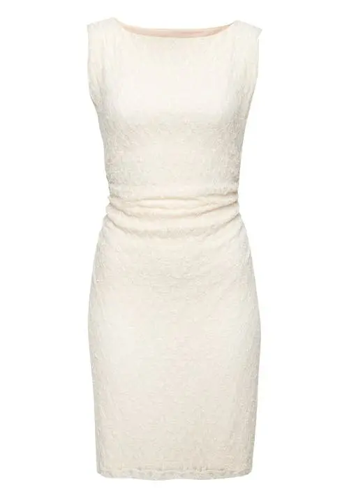 LASCANA Sleeveless Boat Neck Lace Dress
