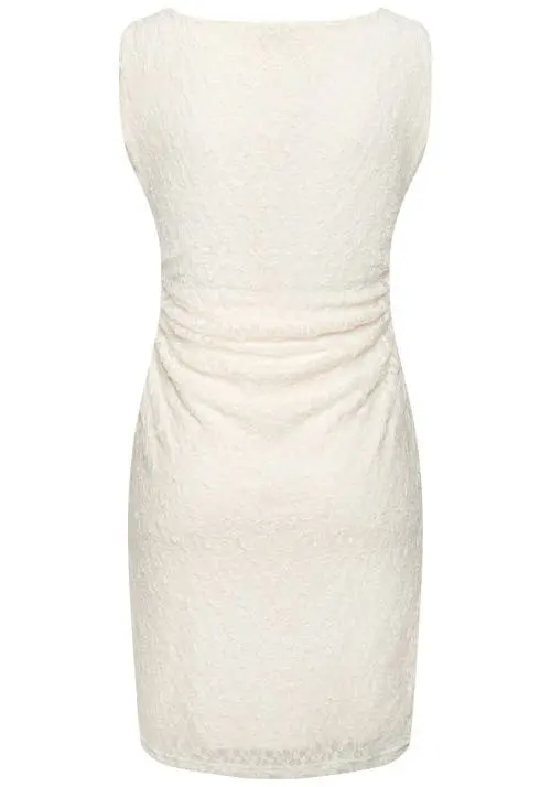 LASCANA Sleeveless Boat Neck Lace Dress