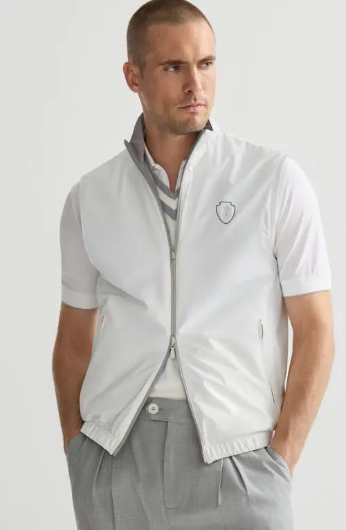 Brunello Cucinelli Bonded Nylon Reversible Vest With Logo