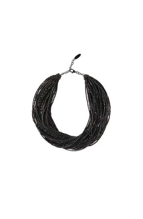Brunello Cucinelli Hematite And Sterling Silver Choker
