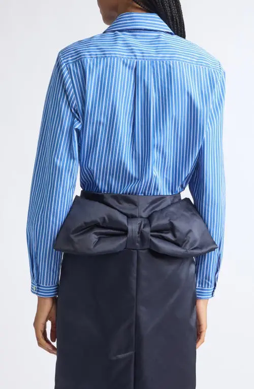 Sandy Liang Gemma Cotton Shirt - Blue Multi