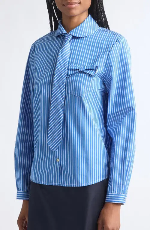 Sandy Liang Gemma Cotton Shirt - Blue Multi
