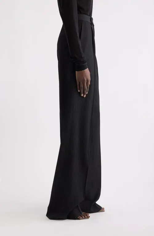 Saint Laurent Pinstripe Wide Leg Pants