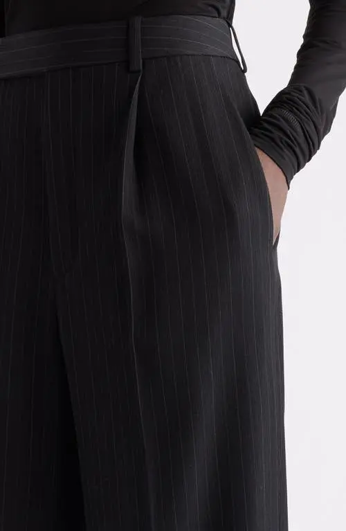 Saint Laurent Pinstripe Wide Leg Pants