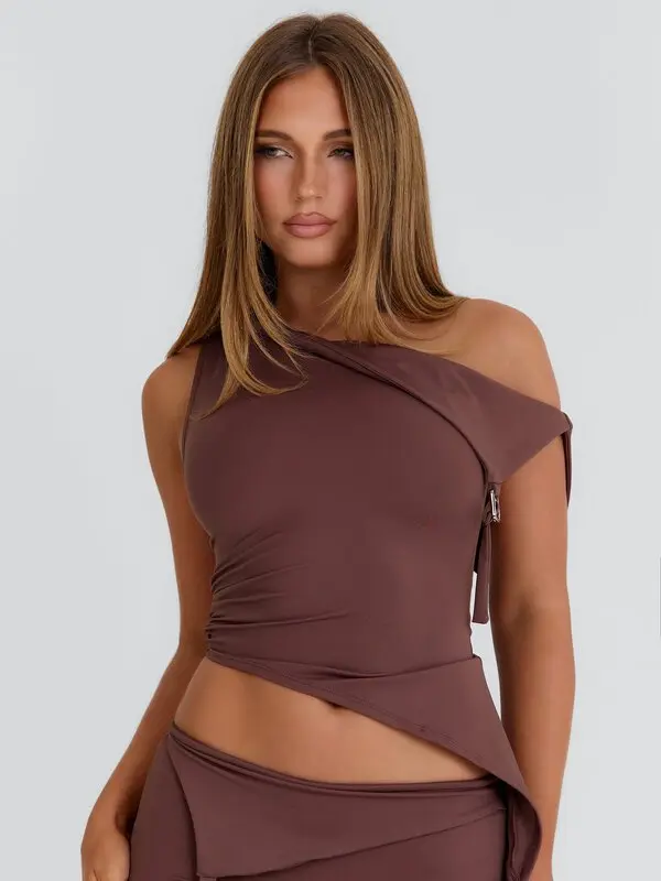 OUTCAST Juliett Top Chocolate - Brown