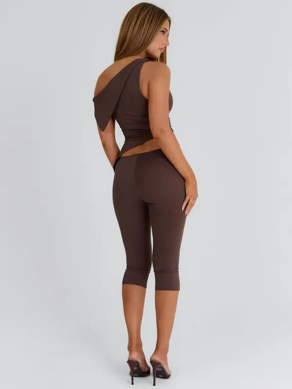 OUTCAST Juliett Capri Pants Chocolate - Brown