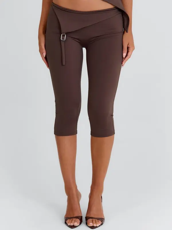OUTCAST Juliett Capri Pants Chocolate - Brown