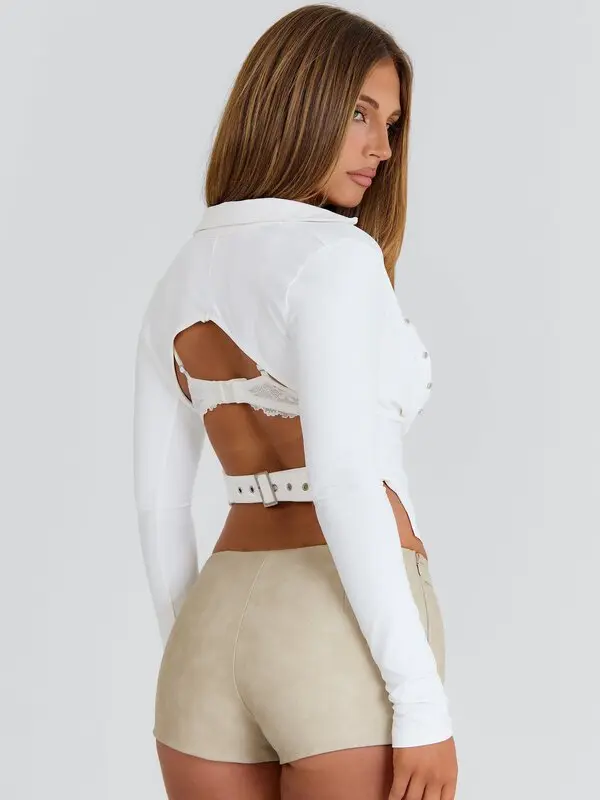 OUTCAST Marian Mini Shorts Beige