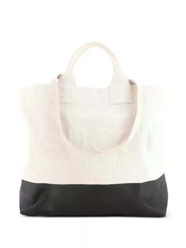 Gucci Logo Embossed Open Canvas Tote Bag