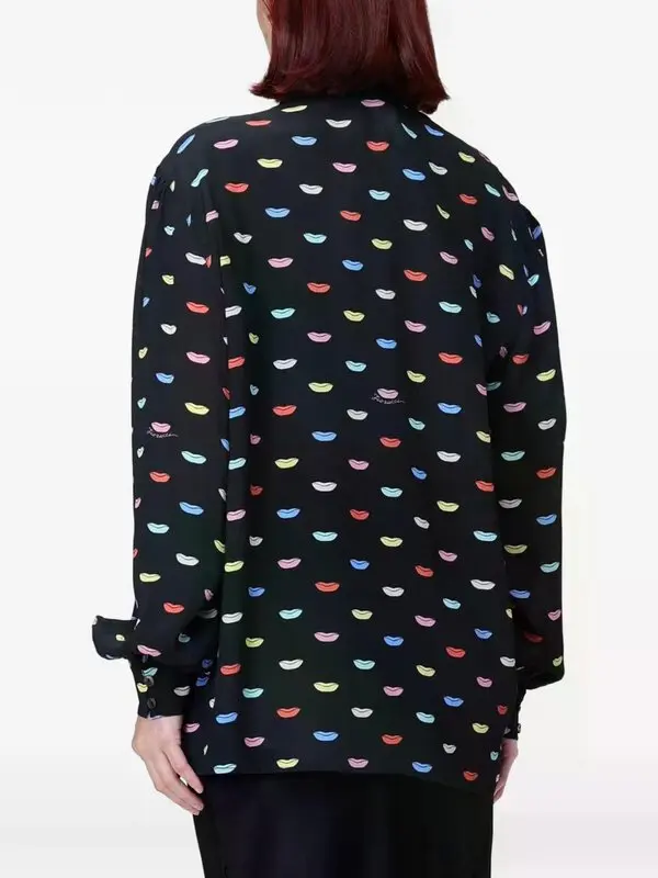 Fiorucci Lips-print High-neck Shirt