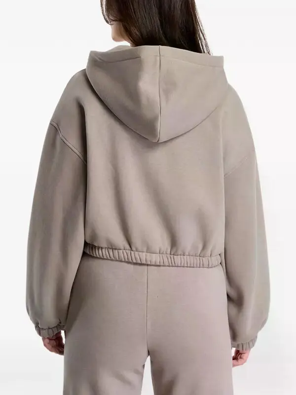 URBAN CLASSICS Cropped Drawstring-hem Hoodie