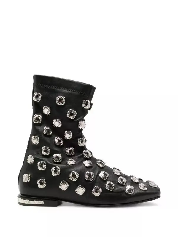 Toga Stud-embellished Leather Boots