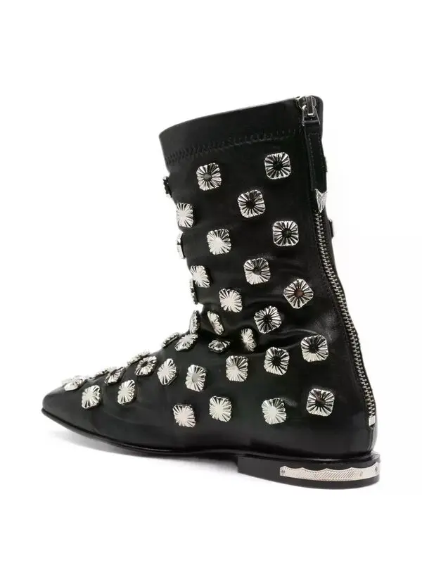 Toga Stud-embellished Leather Boots