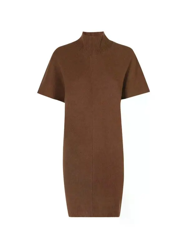 Federica Tosi High-neck Knitted Dress - Brown