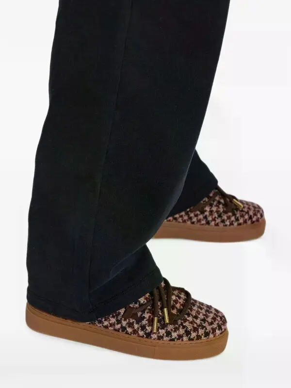 Inuikii Plaid Low Ankle Boots - Brown