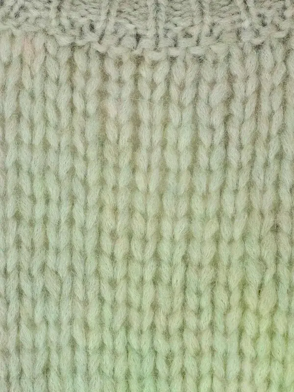 ROBERTO COLLINA Maglia Girocollo Chunky-knit Short-sleeve Jumper - Green