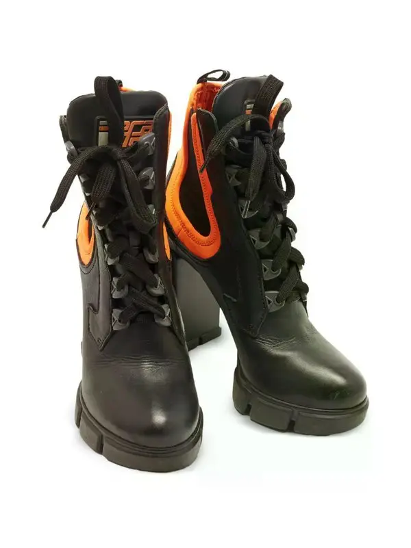 Prada Lace-up Ankle Boots - Black