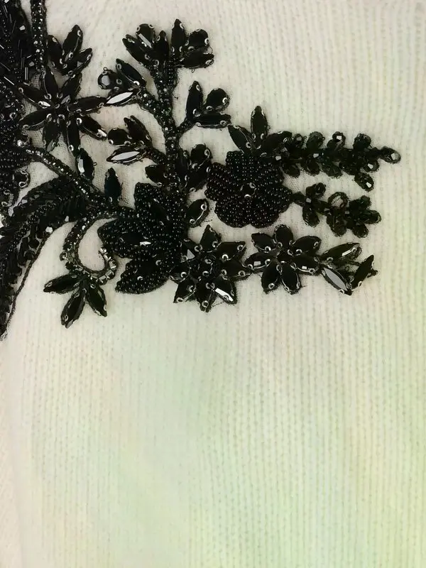 ERMANNO FIRENZE Bead-embellished High-neck Sweater