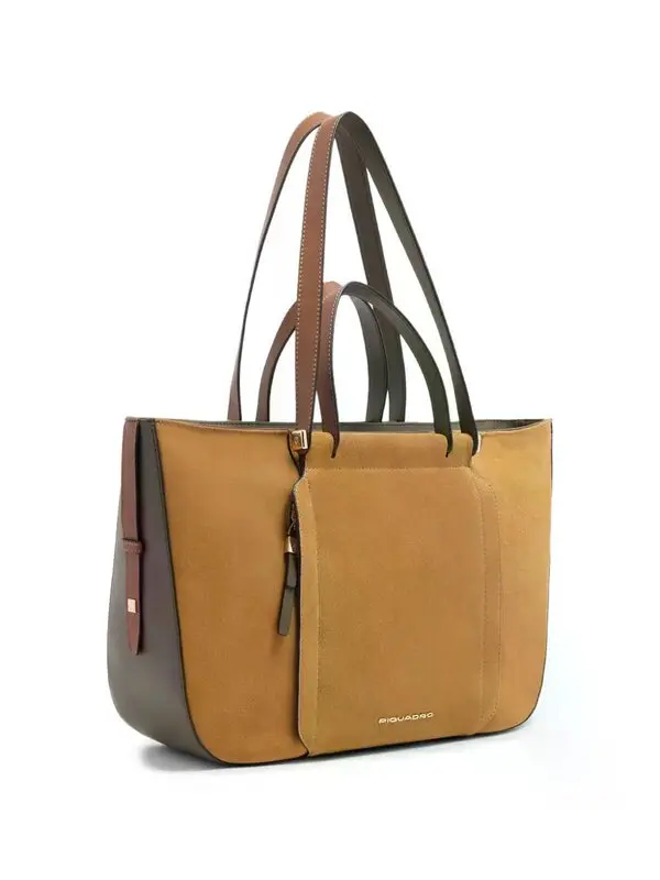 PIQUADRO Logo-plaque Laptop Tote Bag - Brown