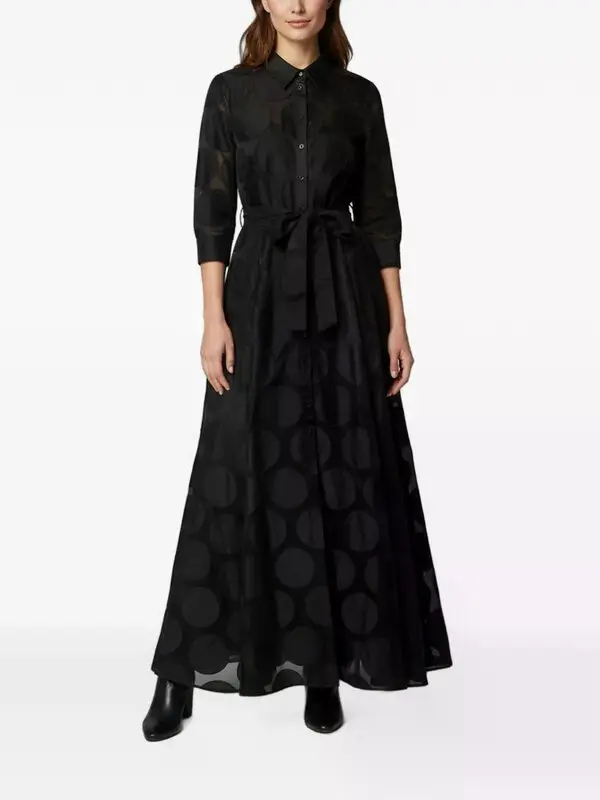 Carolina Herrera Polka-dot Jacquard Maxi Dress - Black