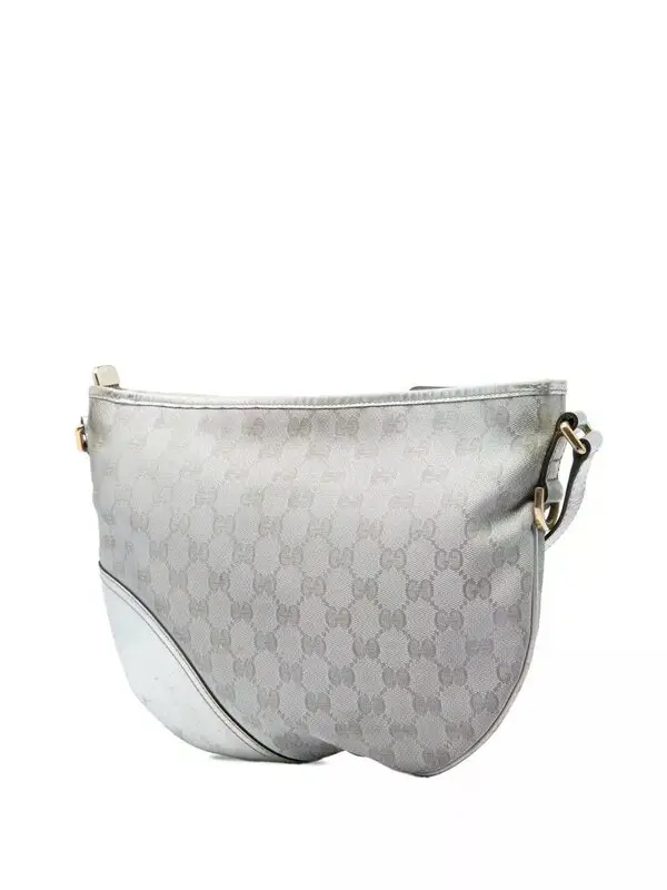 Gucci 2016-2026 Medium Gg Canvas New Britt Half Moon Crossbody Bag