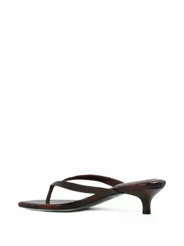 BLACK SUEDE STUDIO Kendal Crocodile-effect Leather Sandals