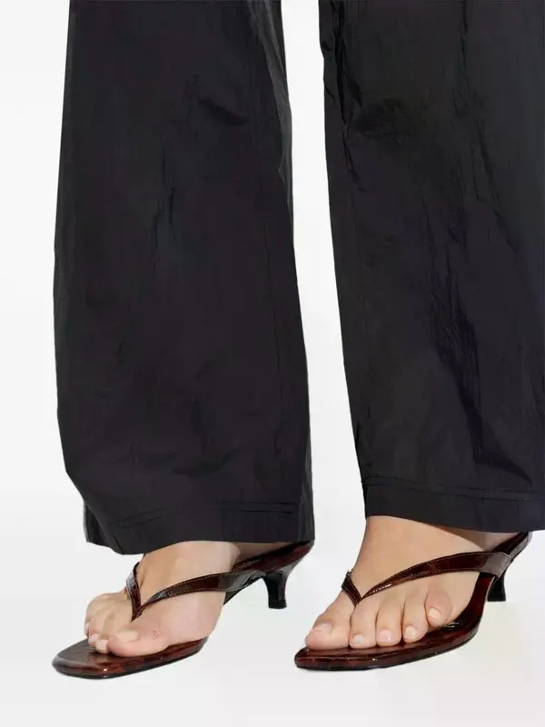 BLACK SUEDE STUDIO Kendal Crocodile-effect Leather Sandals - Brown