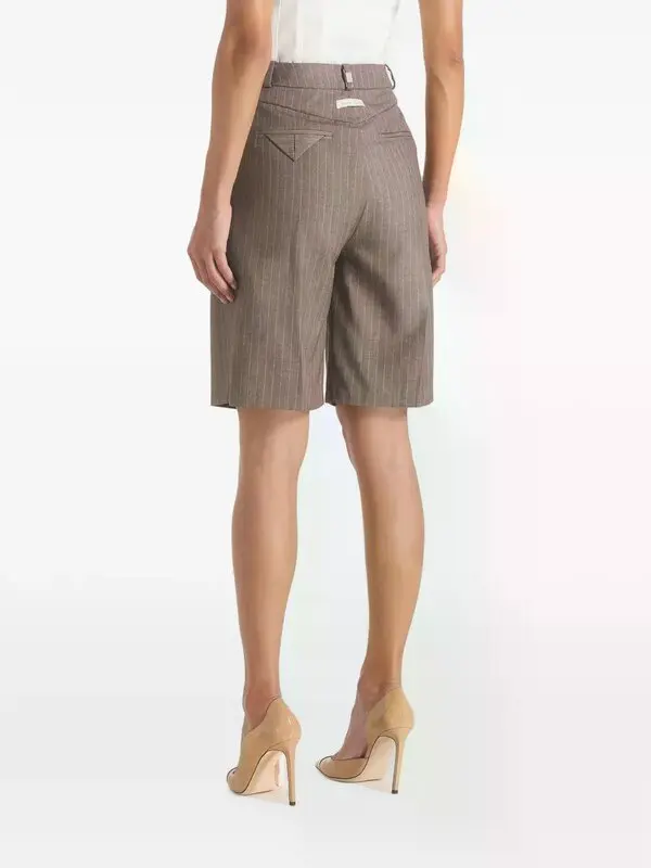 Manière De Voir Pinstripe Pleated Shorts