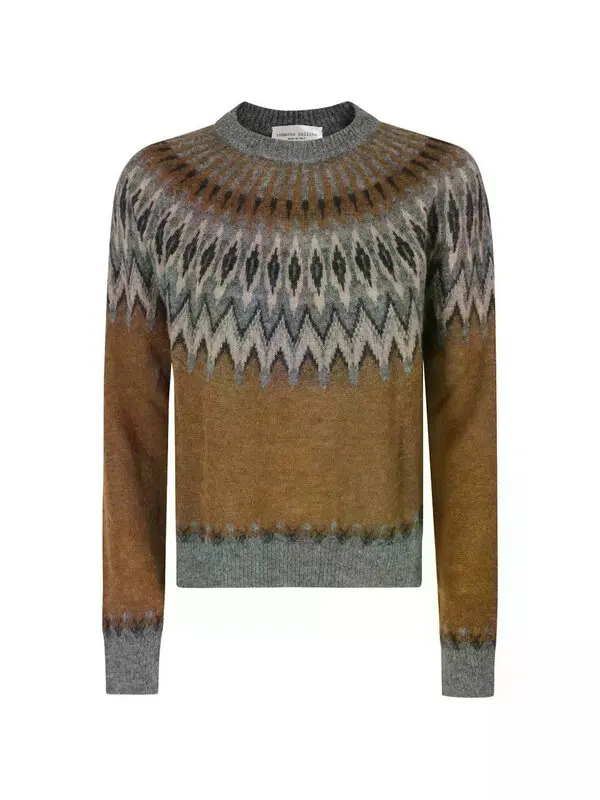 ROBERTO COLLINA Nordic Jacquard Baby-alpaca Jumper