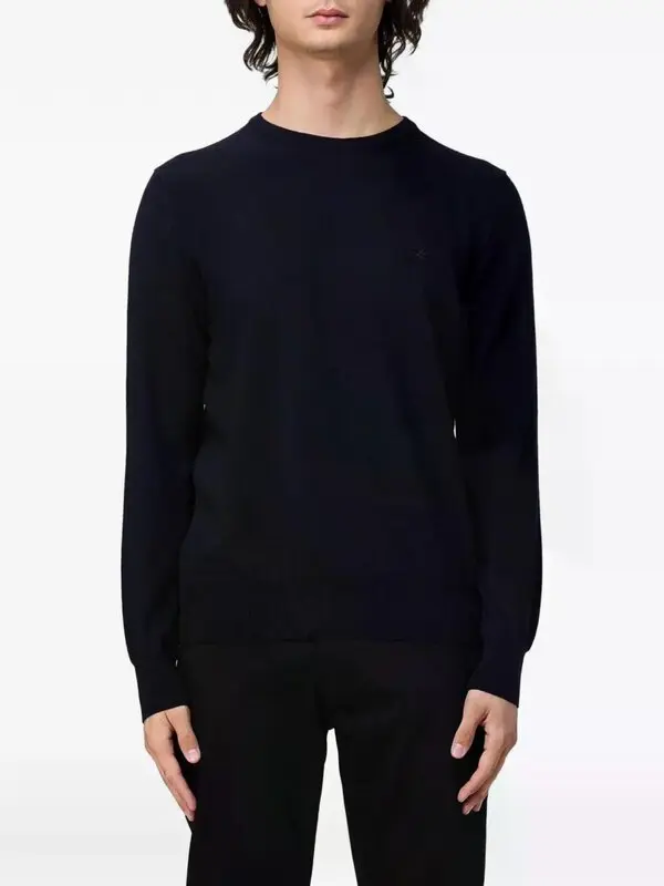 BROOKSFIELD Embroidered-logo Sweater - Blue