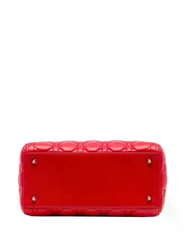 Dior 2018 Medium Lambskin Cannage Lady Satchel