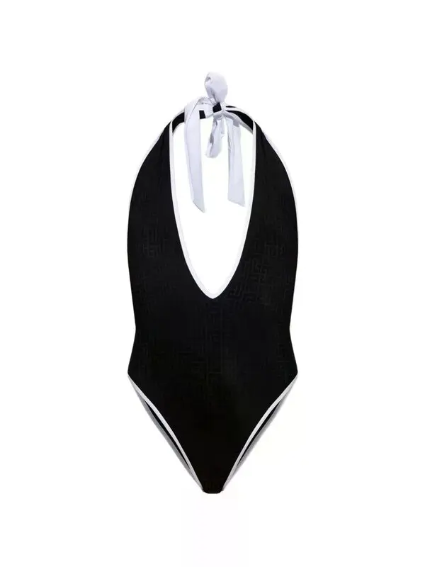 Balmain Lycra Monogram Swimsuit